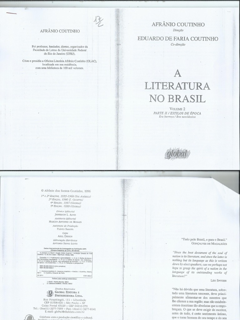 2 - A Literatura No Brasil - Afrânio Coutinho | PDF