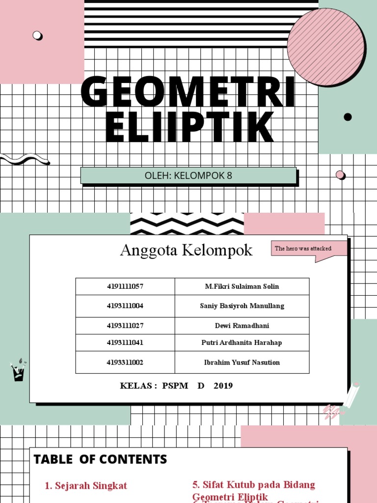 Kelompok 8 - Geometri Eliptik - PSPM D 2019 | PDF