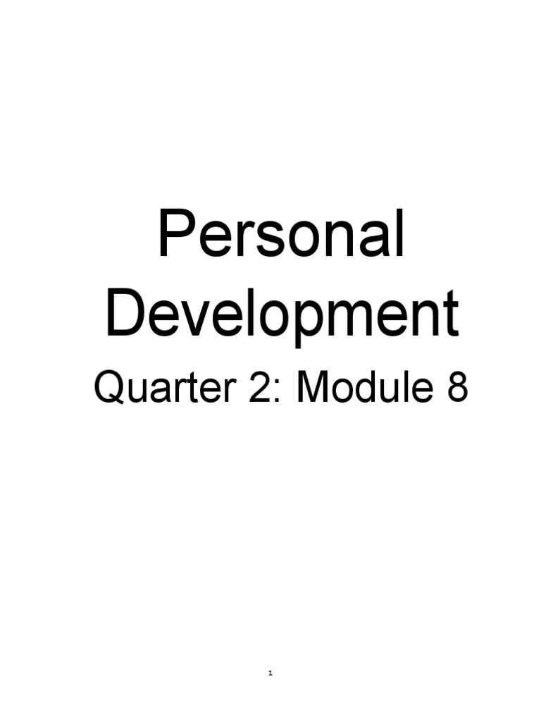 Personal Development: Quarter 2: Module 8 | PDF | Leadership ...