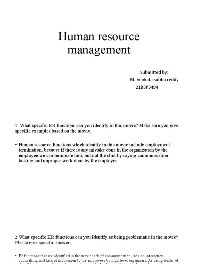 HRM Assignment | PDF
