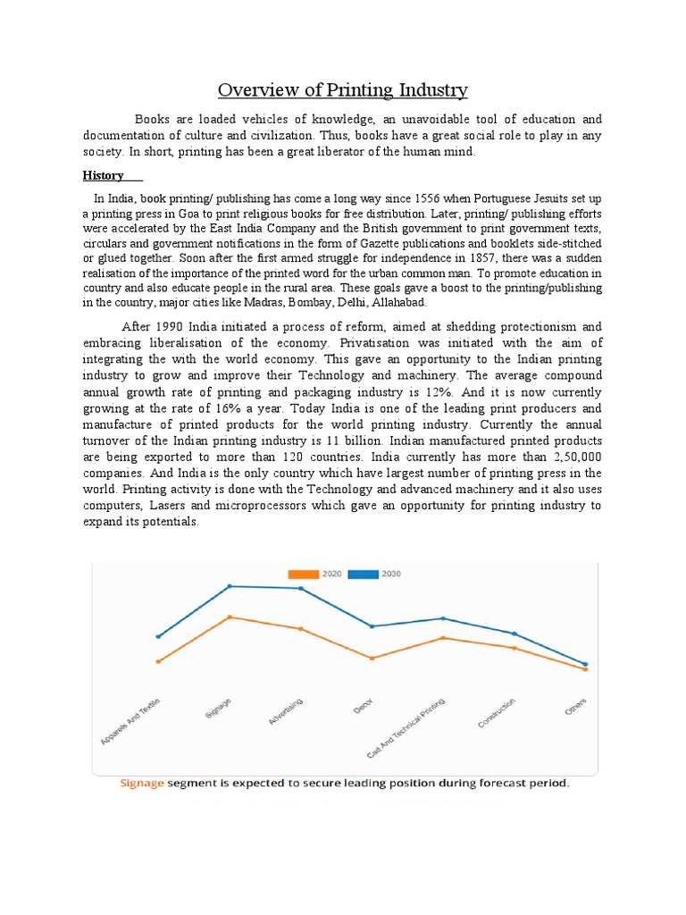 Overview of Printing Industry | PDF | Printer (Computing) | Advertising