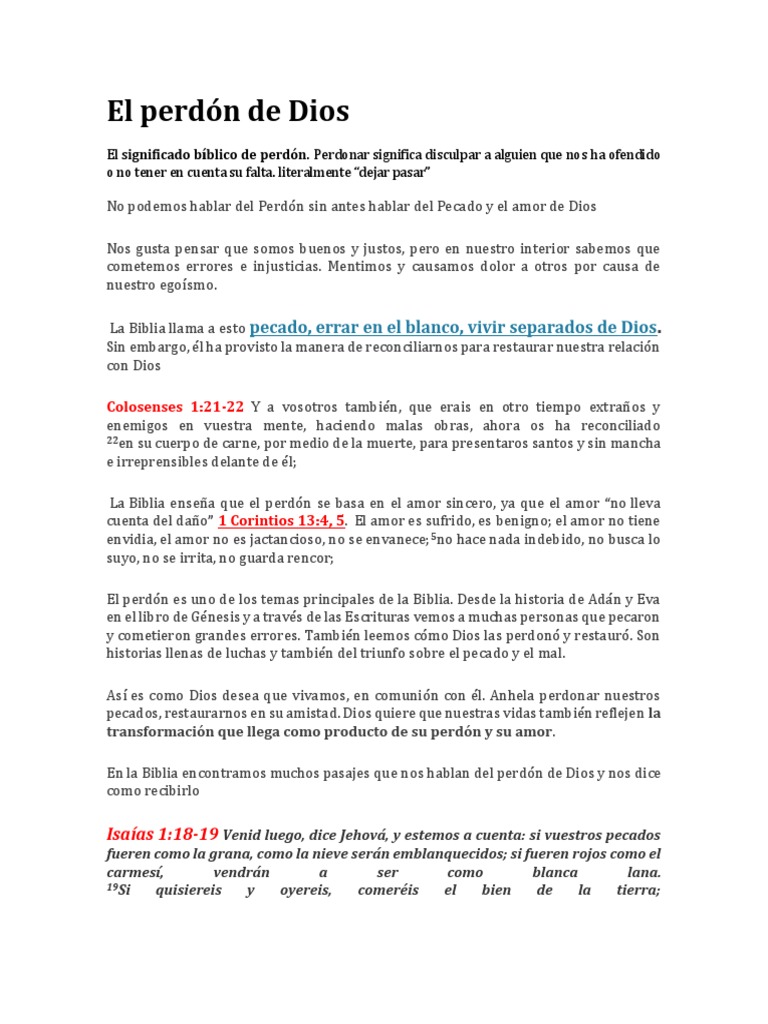 El Perdon | PDF | Pecado | Perdón