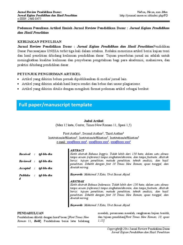 Template JRPD Dikdas | PDF