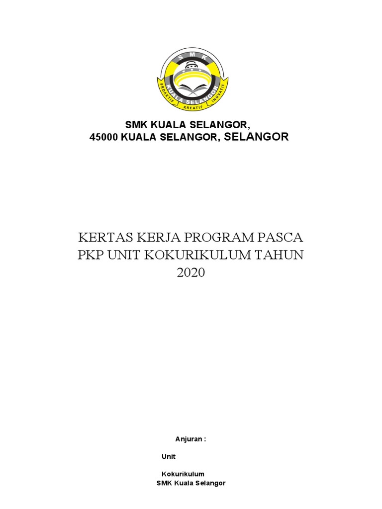 1 Kertas Kerja Program Pasca PKP | PDF