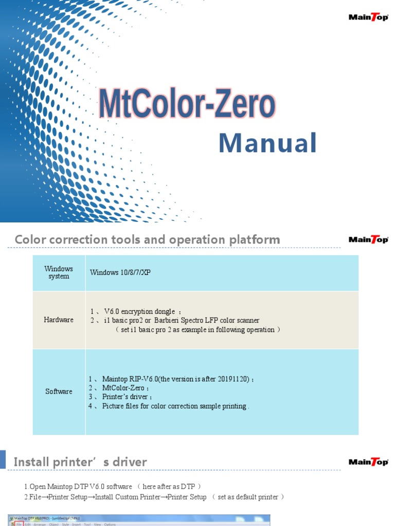 MtColor Zero Training | PDF