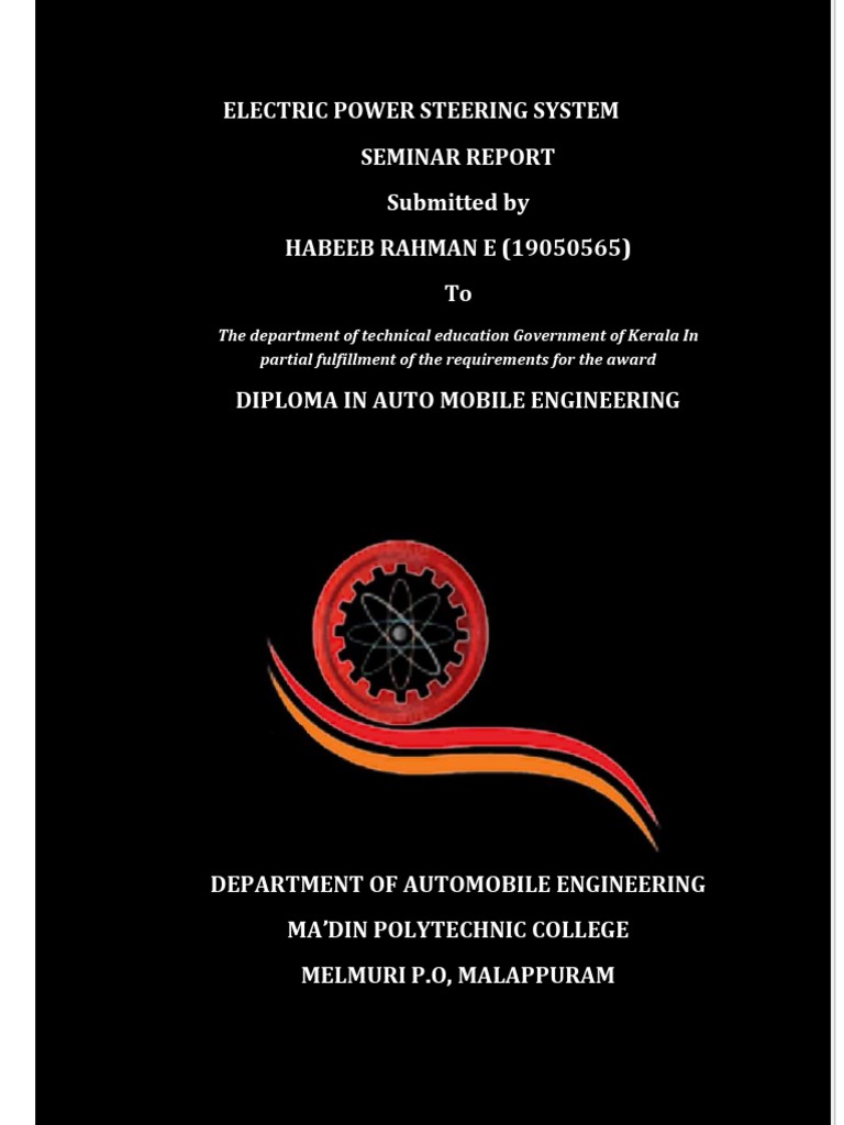 Electric Power System Project | PDF | Steering | Electric Motor