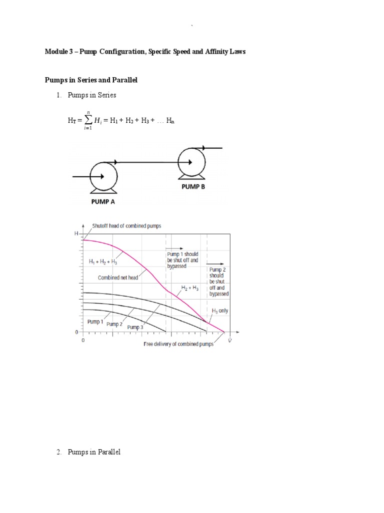 Pump Specific Speed and Affinity Laws | PDF | Pump | Energy Technology