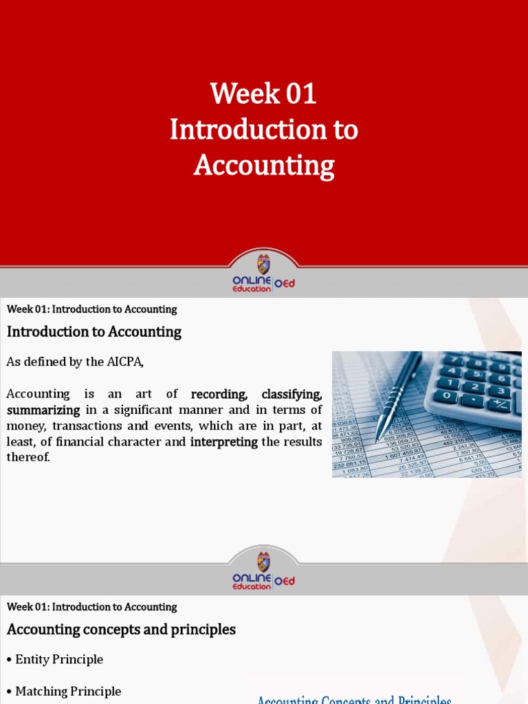 Introduction to Accounting Concepts | PDF | Business | Finance & Money ...