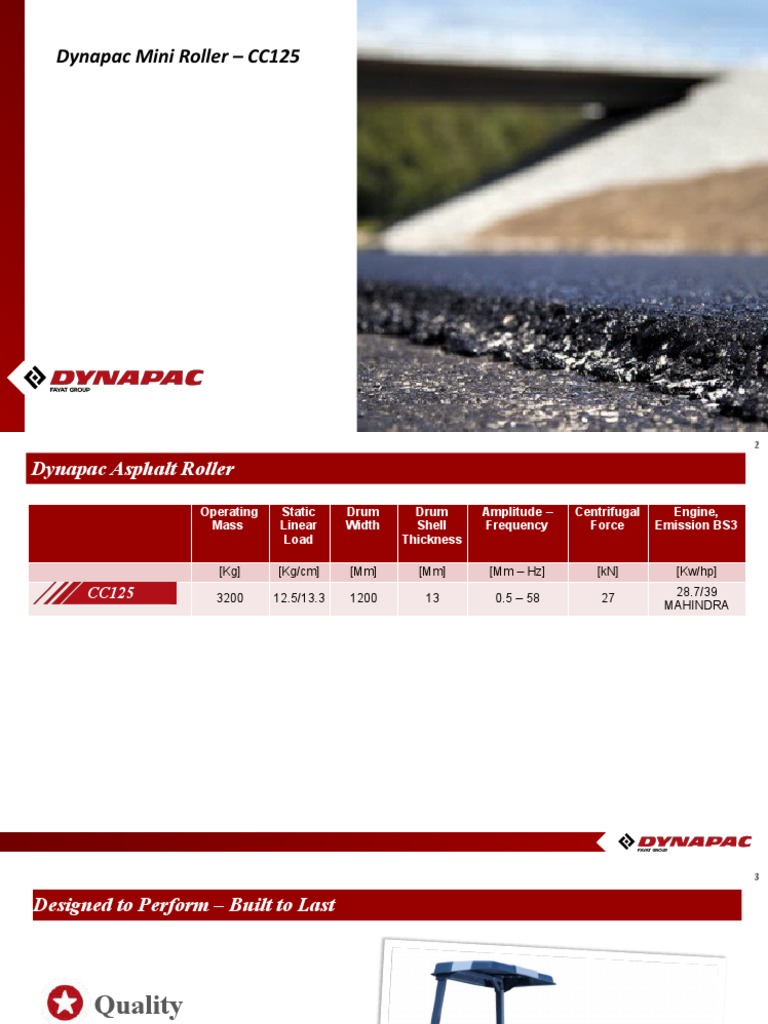 Dynapac Mini Roller CC125 Review | PDF | Engines | Water