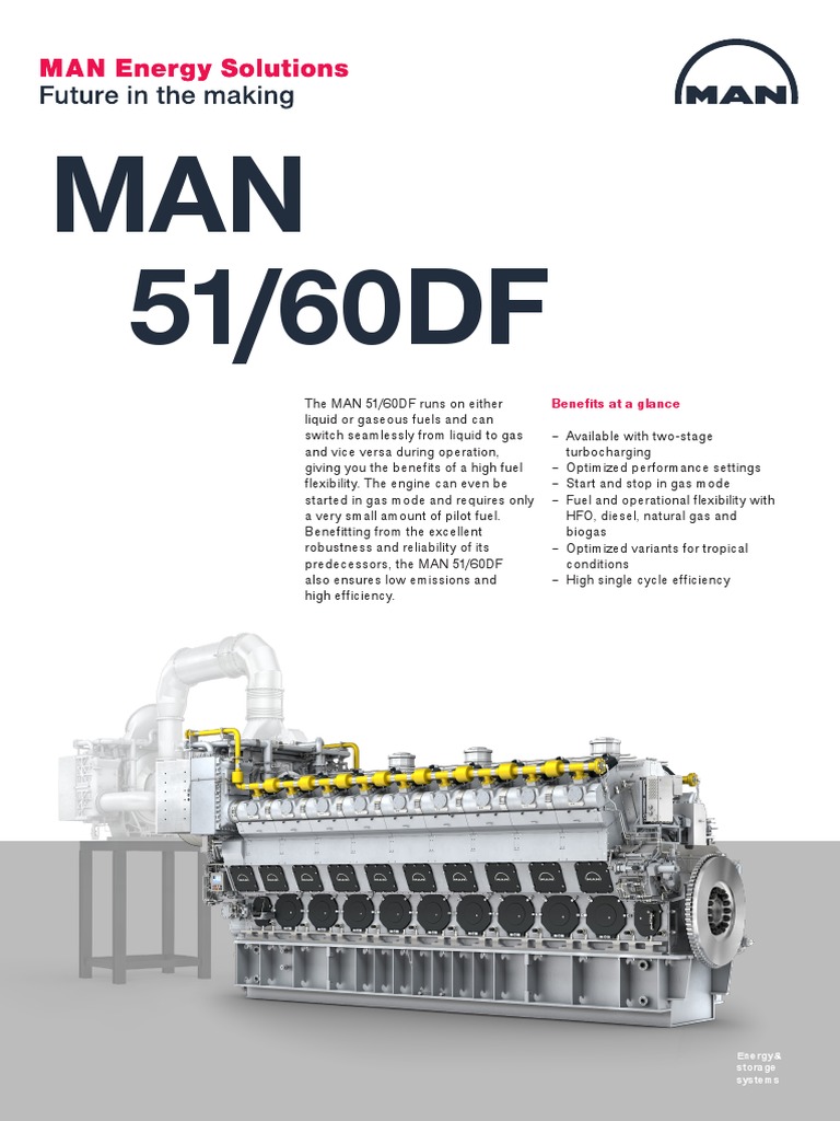 MAN 51/60DF: Benefits at A Glance | PDF | Turbocharger | Engines