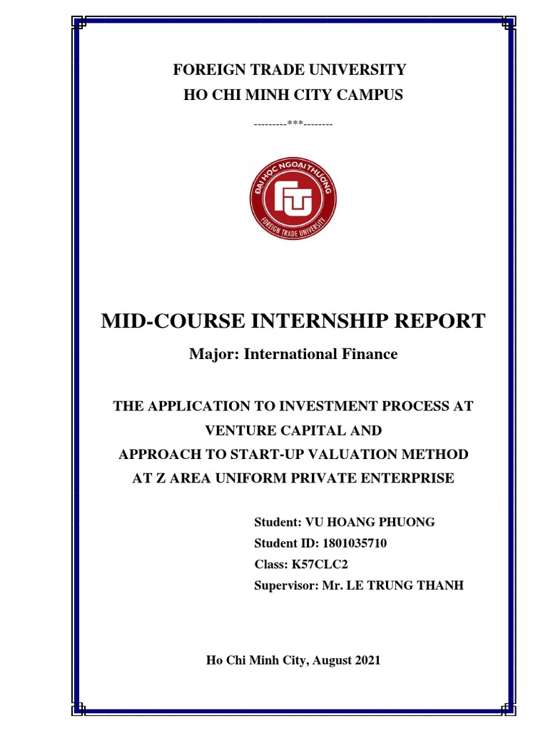 Mid-Course Internship Report: Foreign Trade University Ho Chi Minh City ...