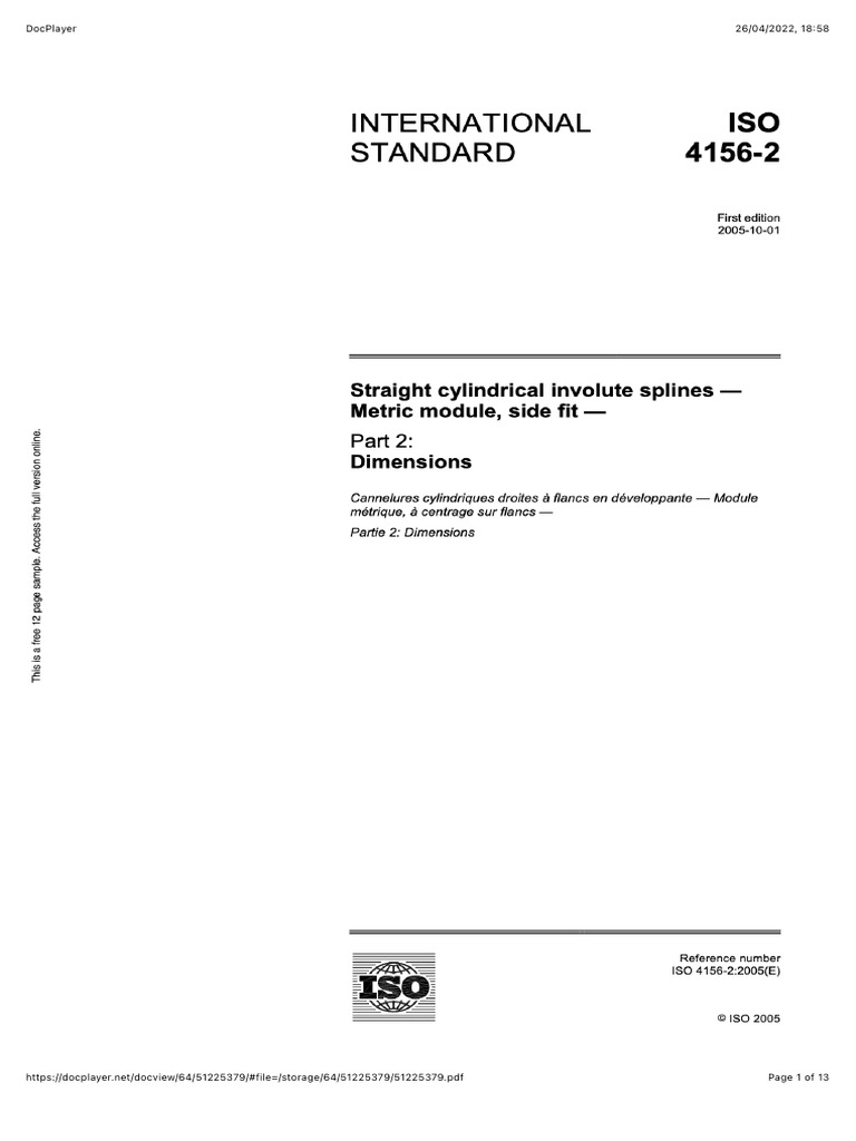 Iso 4156-2 2005 | PDF