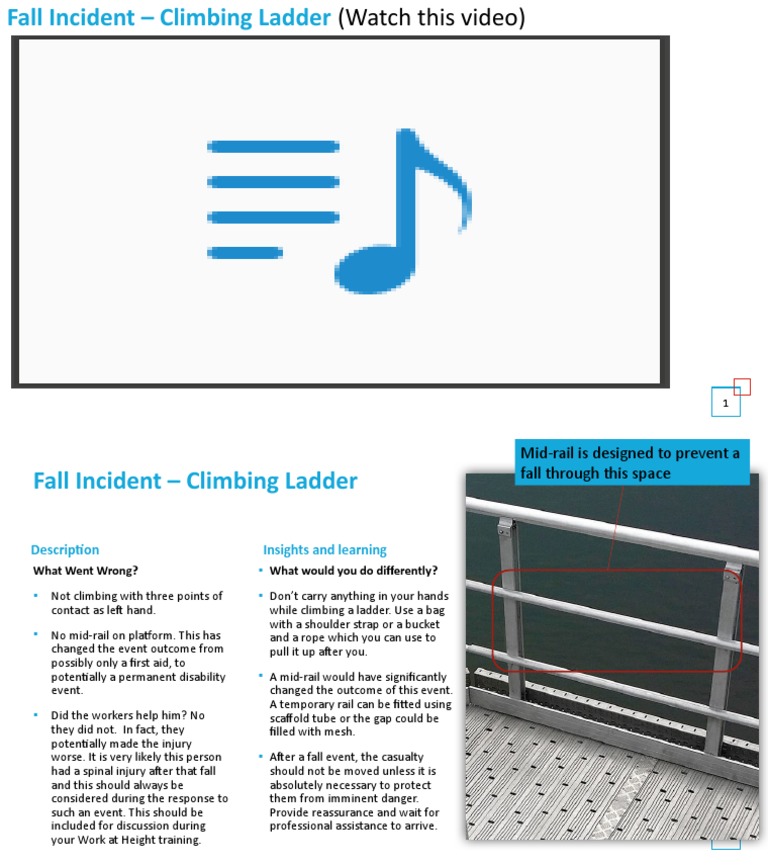 Safety Moment - Fall From Ladder | PDF