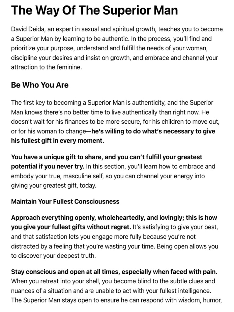 The Way of The Superior Man | PDF | Love | Femininity