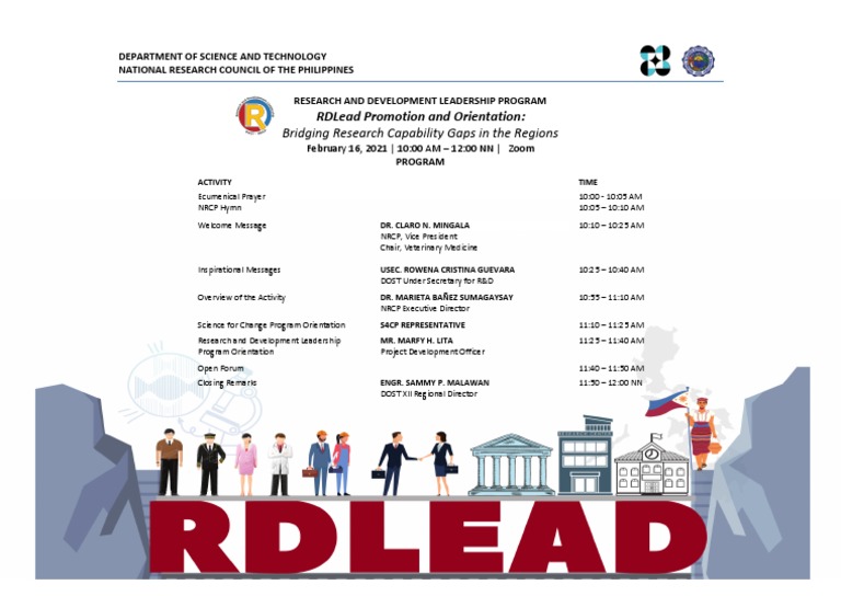 RDLead Webinar Program | PDF | Science & Mathematics