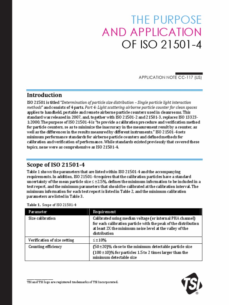 And Application: OF ISO 21501-4 | PDF | Calibration | Flow Measurement