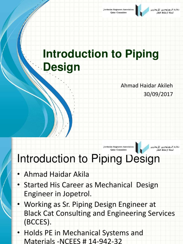Introduction To Piping Design Course | PDF | Pipe (Fluid Conveyance ...
