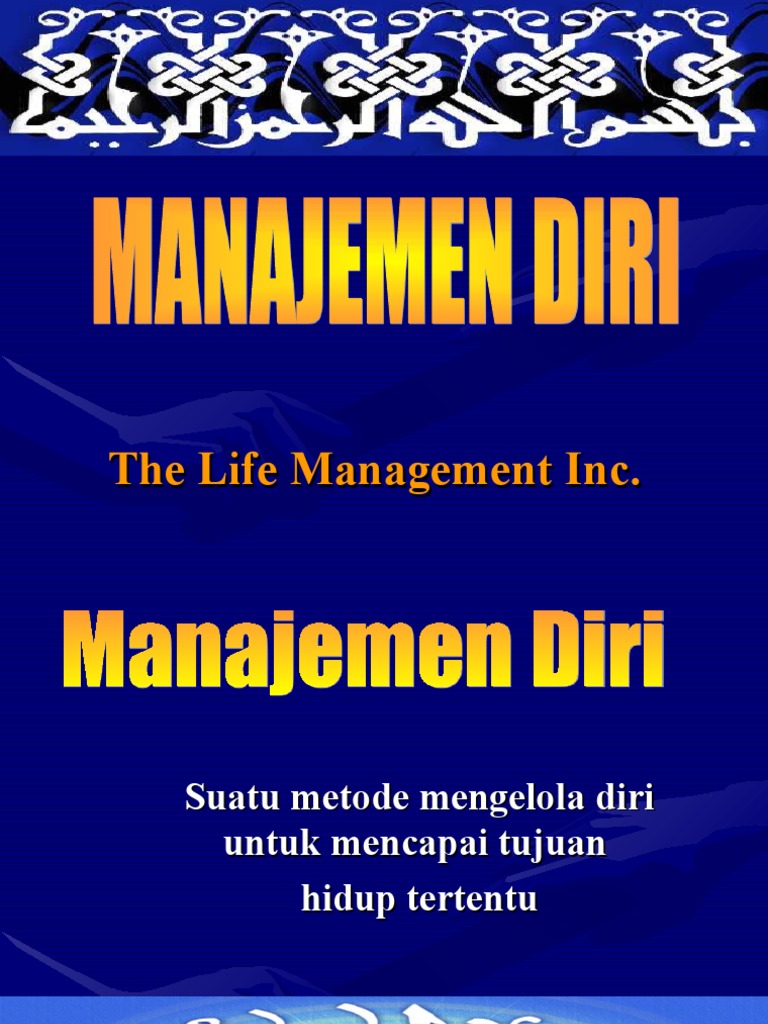 Manajemen Diri | PDF