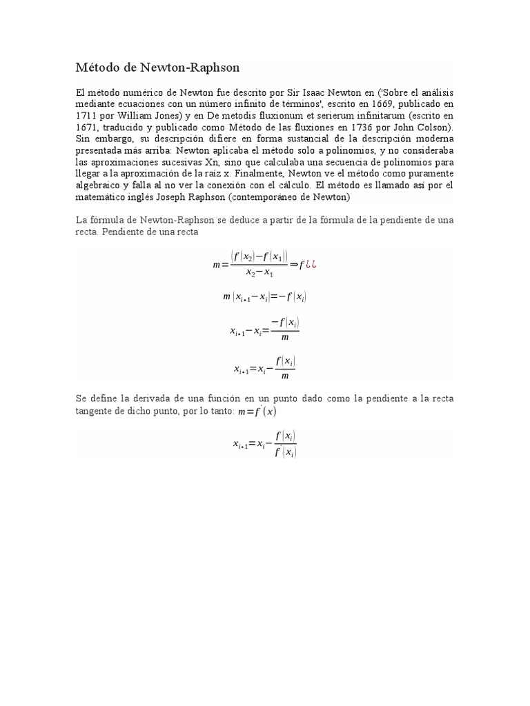 Método de Newton-Raphson | PDF