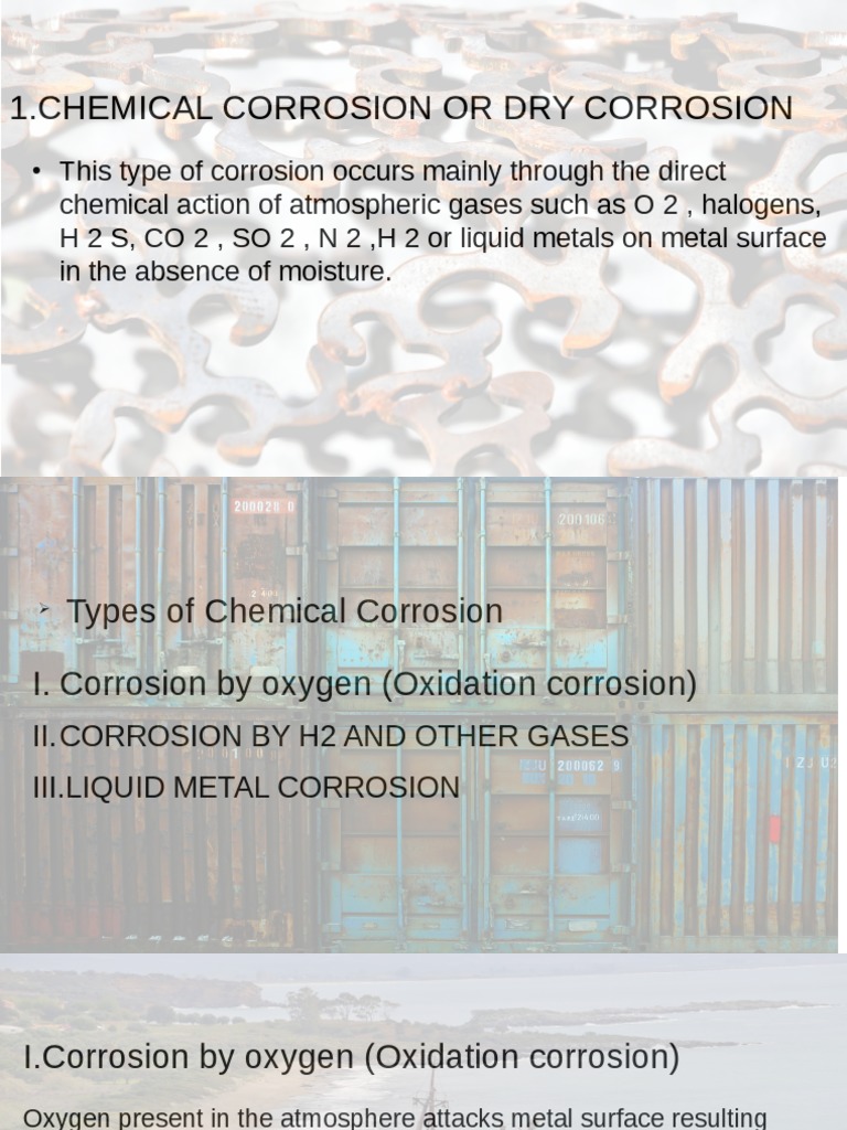 1.chemical Corrosion or Dry Corrosion | PDF | Technology & Engineering