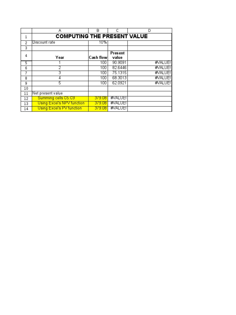 Computing The Present Value | PDF | Net Present Value | Internal Rate Of Return