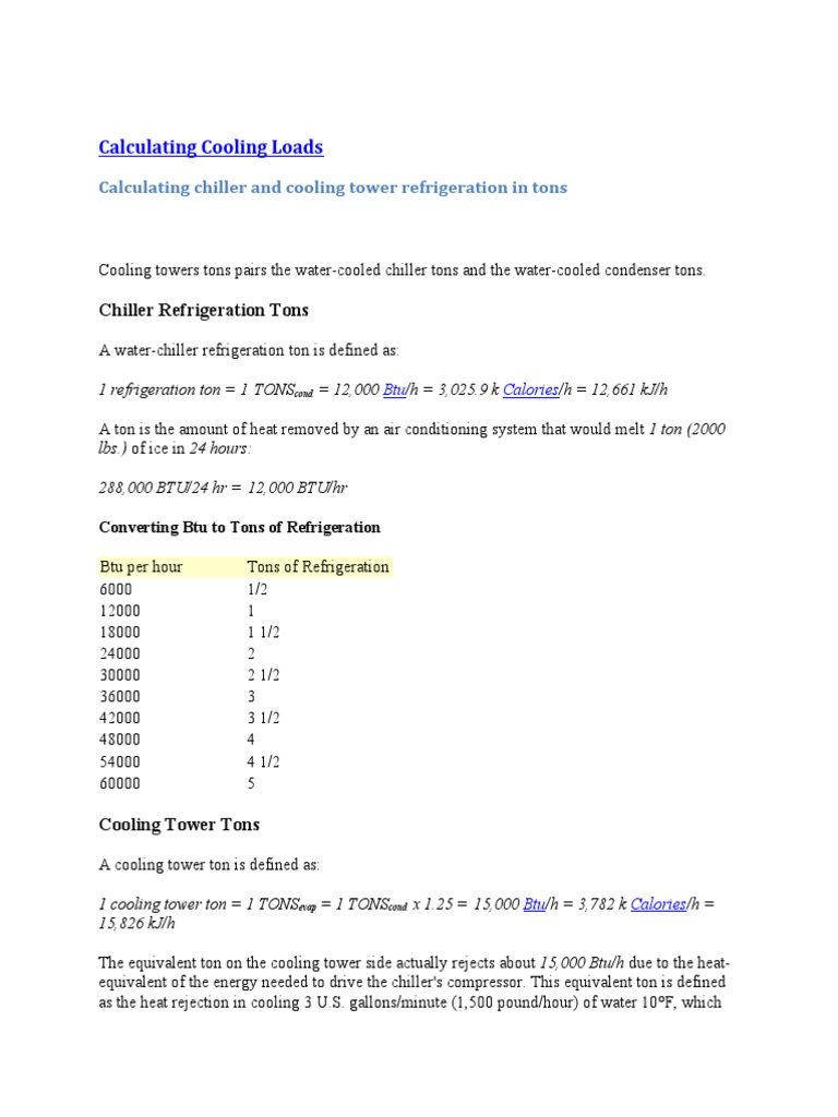 Calculating Cooling Loads | PDF