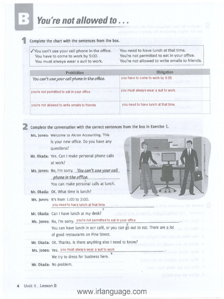 Four Cornor Unit 1 - Lesson B | PDF