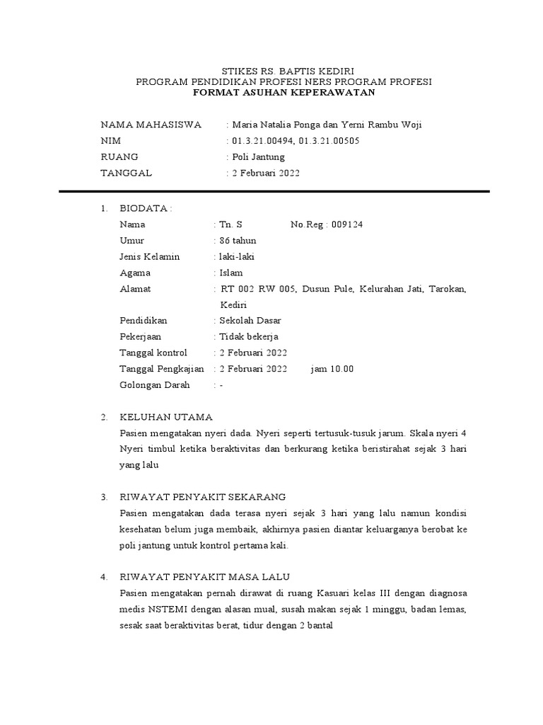 Askep Seminar Kasus KMB (Nstemi) | PDF | Pengembangan Diri | Kesehatan Holistik