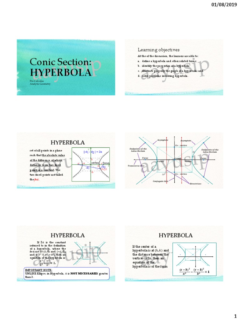 5 Conic Section - Hyperbola | PDF | Ellipse | Euclidean Geometry