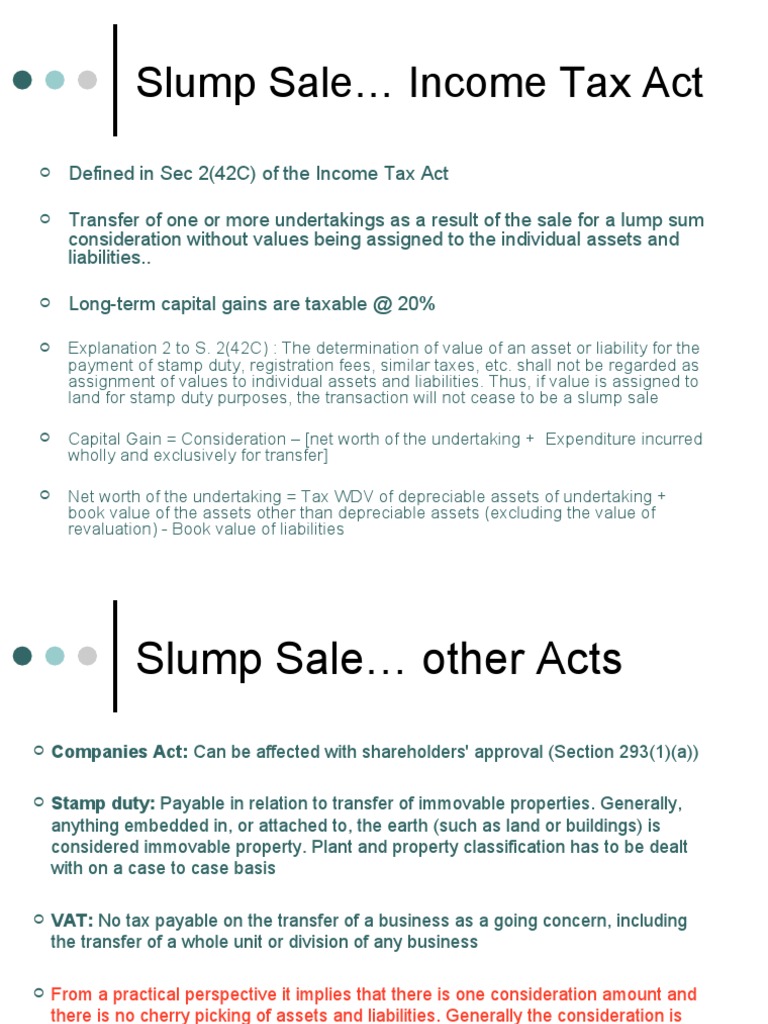 Slump Sale | PDF