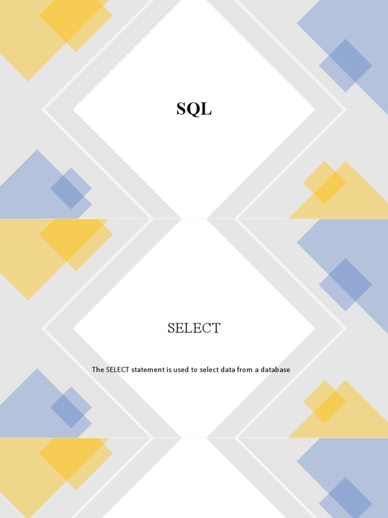 Sql Presentation Pdf