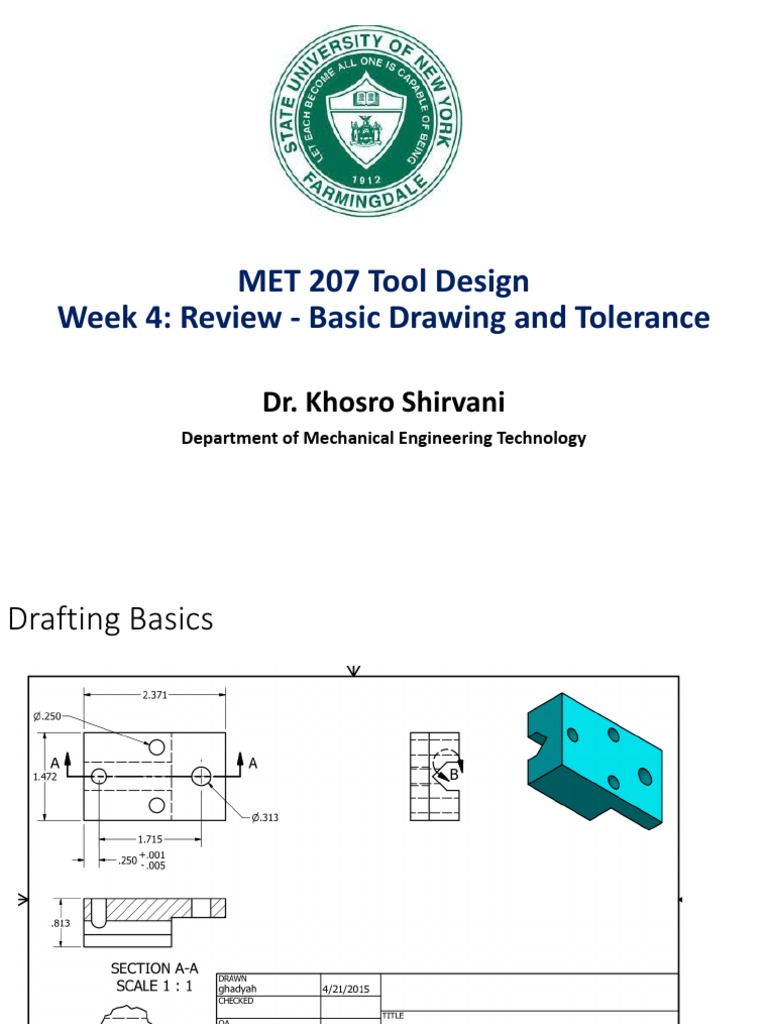 MET 207 Tool Design Week 4: Review - Basic Drawing and Tolerance ...