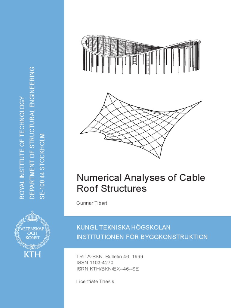 Numerical Analyses of Cable Roof Structures - Gunnar Tibert | PDF ...
