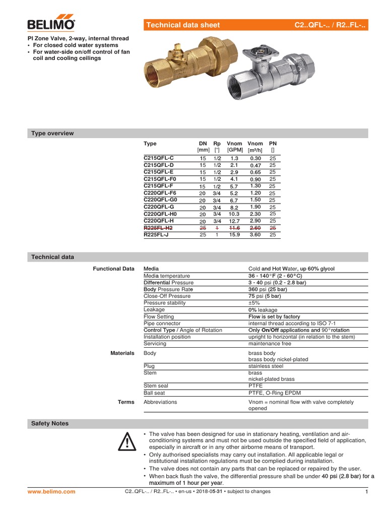 Technical Data Sheet C2..QFL-.. / R2..FL-..: Type Overview | PDF ...