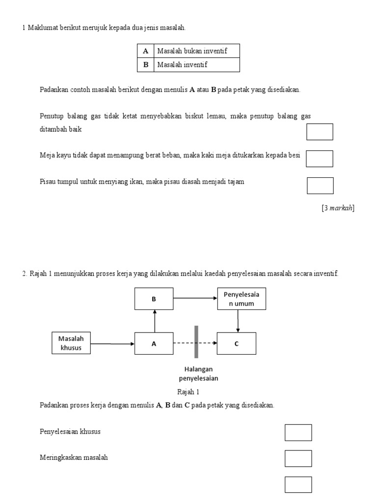 Contoh Soalan RBT Ting 2 | PDF