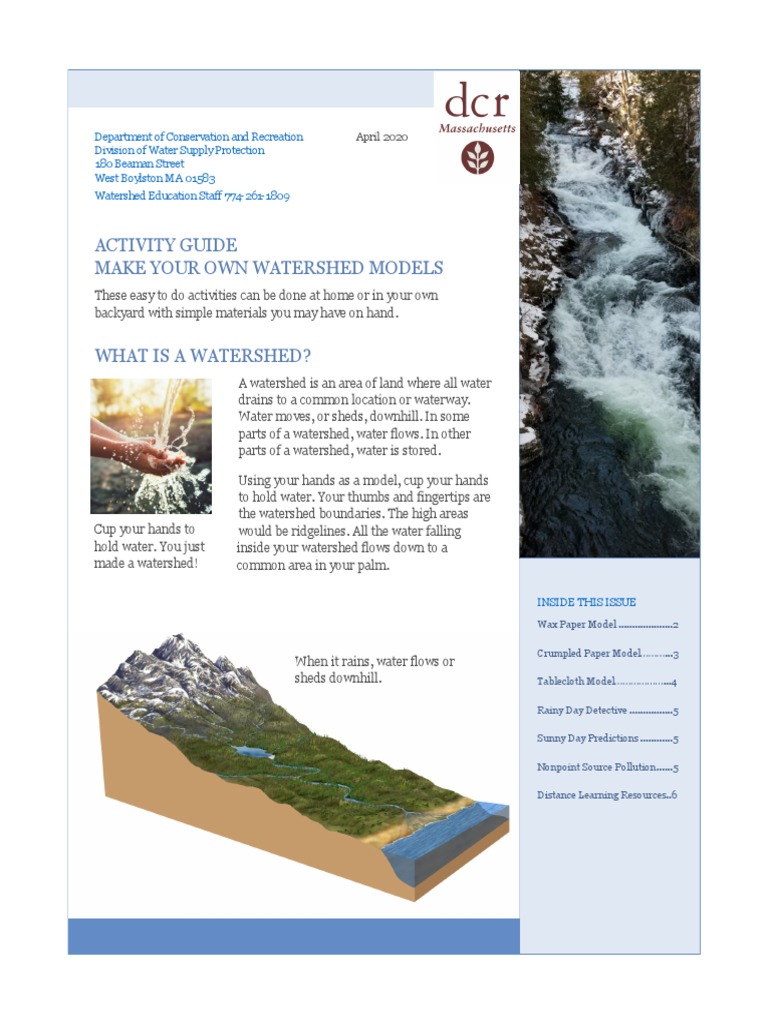 Activity Guide Make Your Own Watershed Models | Download Free PDF ...