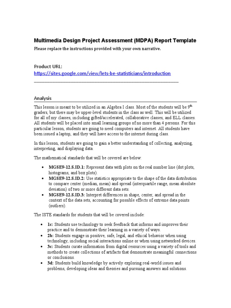 Multimedia Design Project Report | PDF | Cognition | Learning