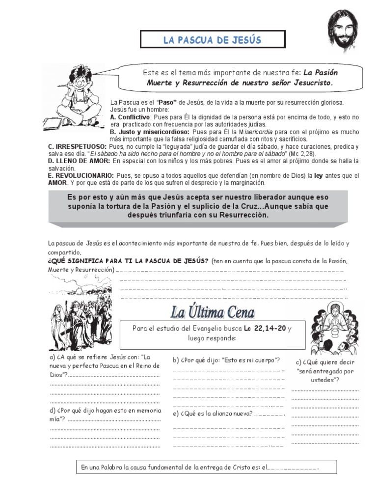 Pascua Fichas-1 | PDF | Jesús | La resurrección de Jesús