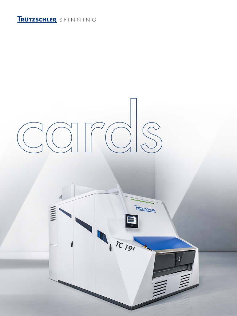 Truetzschler TC 19i Carding Machine Overview | PDF | Technology ...