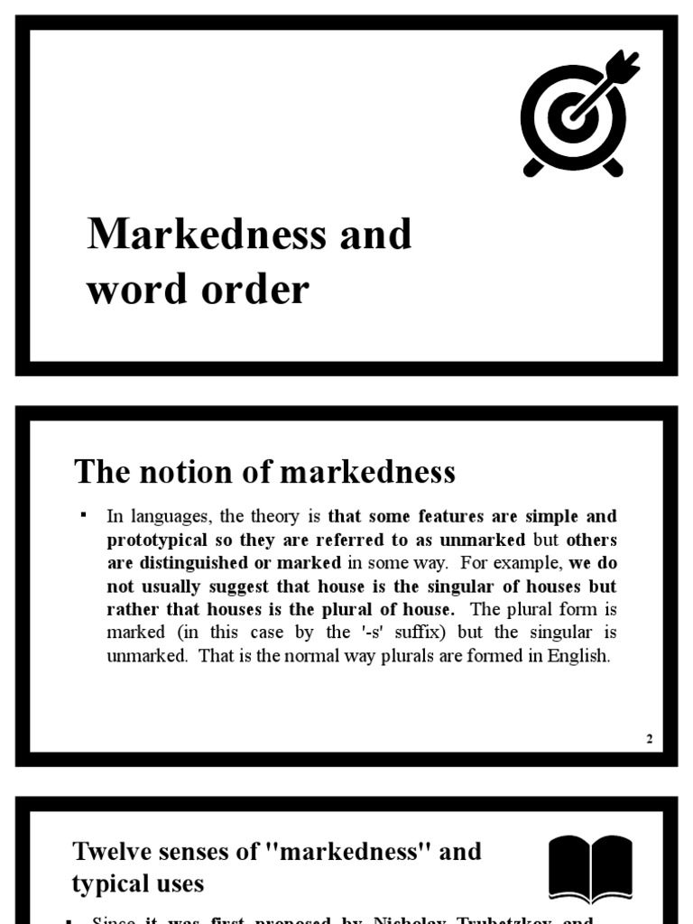 Markedness and Word Order | PDF