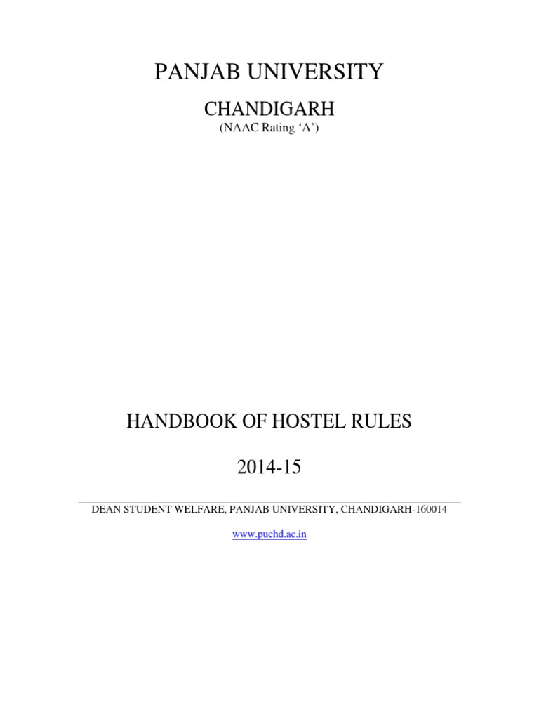 Hostel Handbook 2014 | PDF | Thesis | Doctor Of Philosophy
