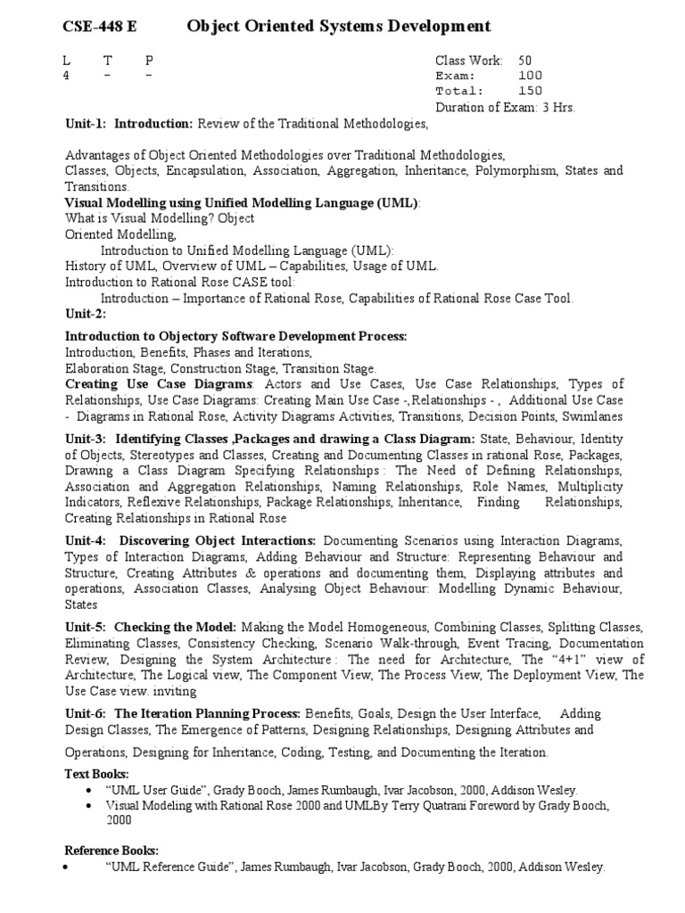 Ose Syllabus | PDF | Unified Modeling Language | Use Case