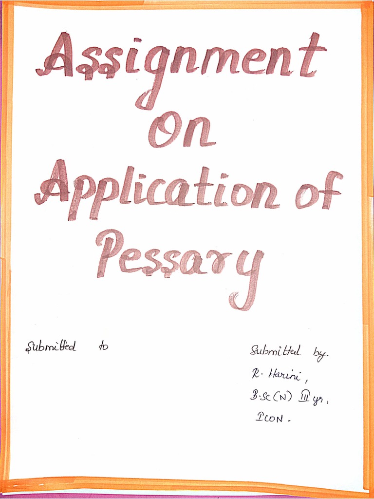 Application of Pessary | PDF