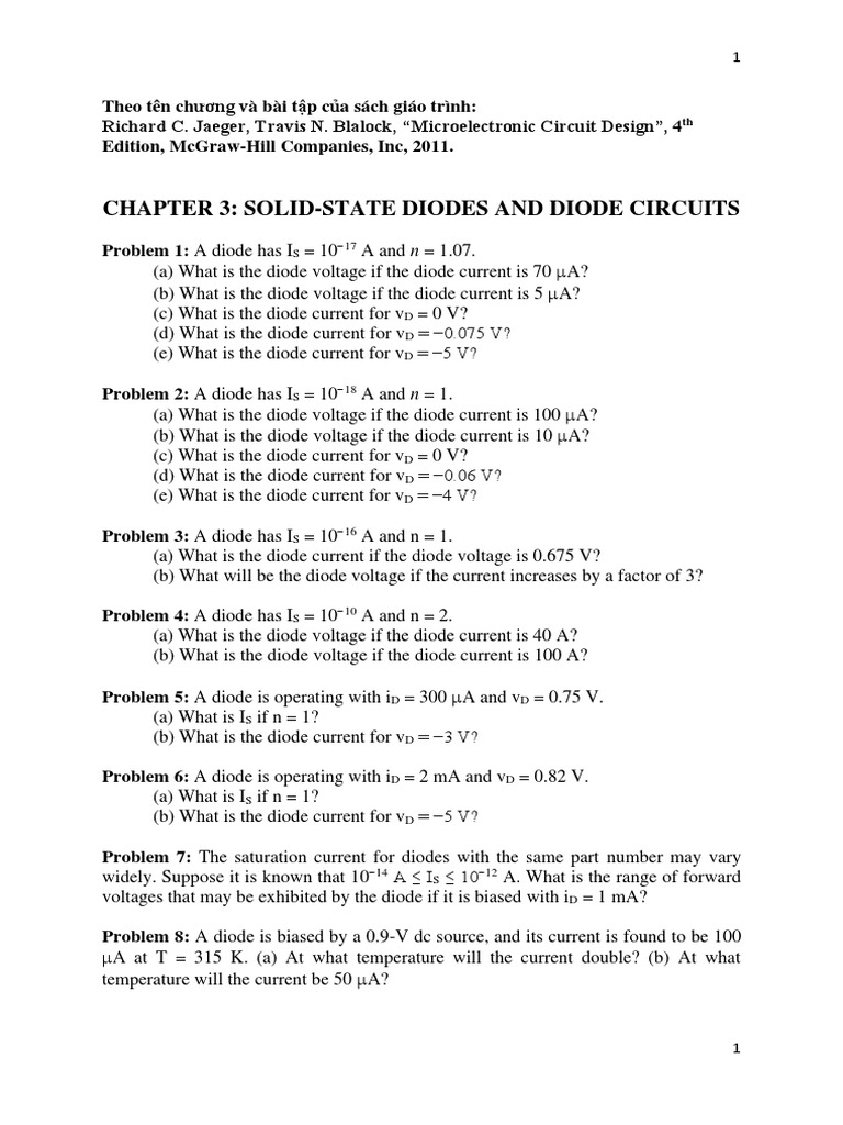 Chapter 3: Solid-State Diodes and Diode Circuits | PDF | Transistor | Bipolar Junction Transistor