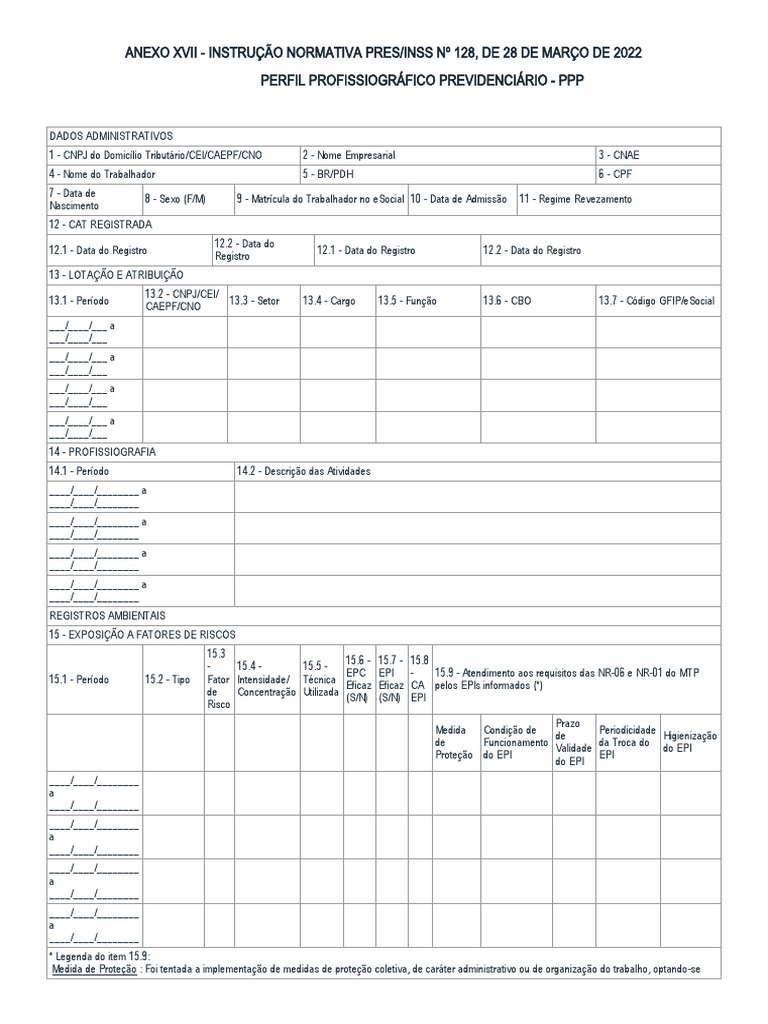 Novo PPP - In-128 - Anexo Xvii | PDF