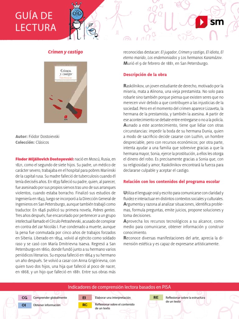 Guia de Lectura Crimen y Castigo | PDF | Crimen y castigo