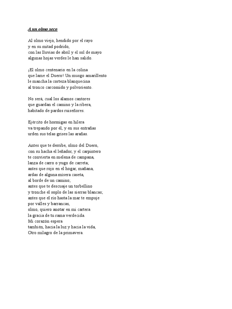 A Un Olmo Seco | PDF | Lingüística