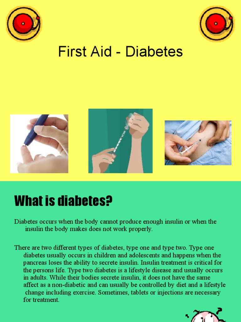 First Aid - Diabetes | PDF | Self-Improvement | Wellness