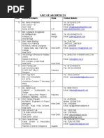 List of Architects | PDF | Delhi | Architect