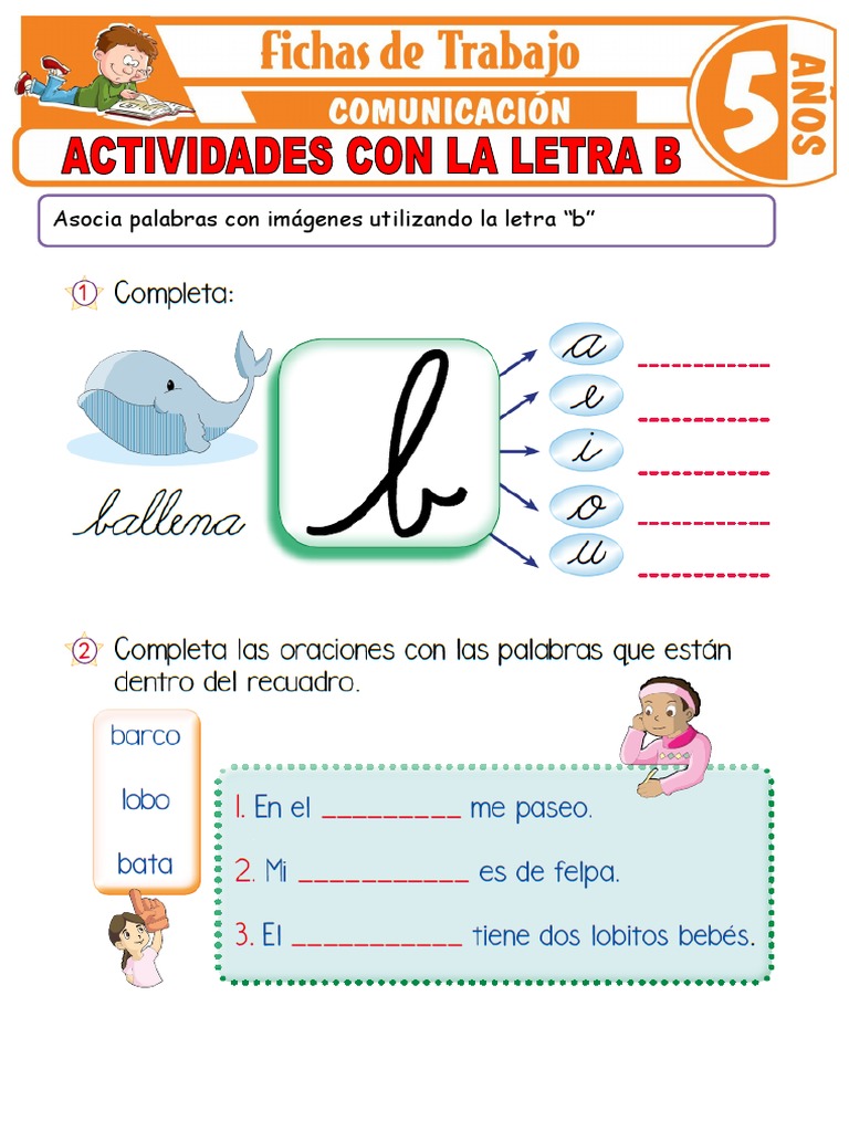 Actividades Con La Letra B para Ninos de 5 Anos | PDF